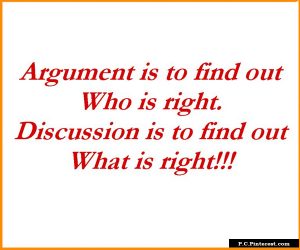 ARGUMENT AND DISCUSSION ( DIFFERENCES)